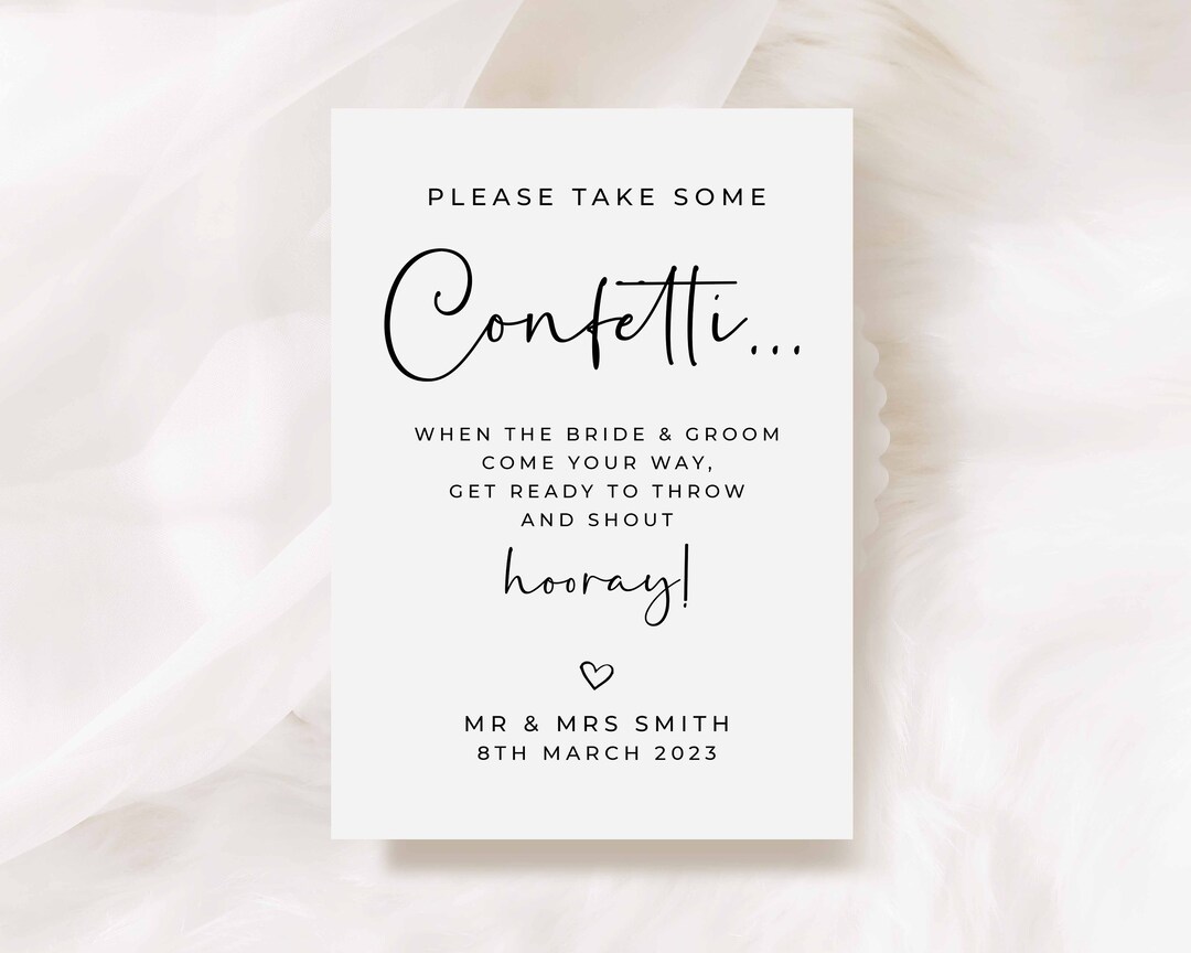 UNO Wedding Confetti Sign, Personalised, Mr and Mrs Party Engagement - Etsy