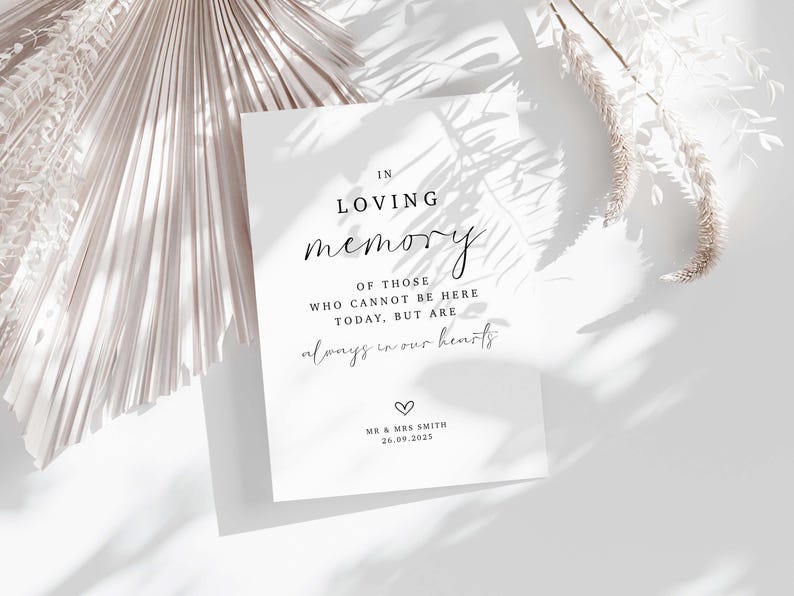 LUX Wedding Sign, in Loving Memory, Personalised Mr and Mrs Party ...