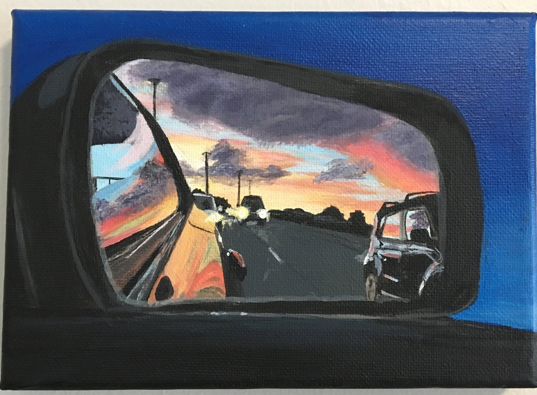 Rear View Window Painting - Etsy