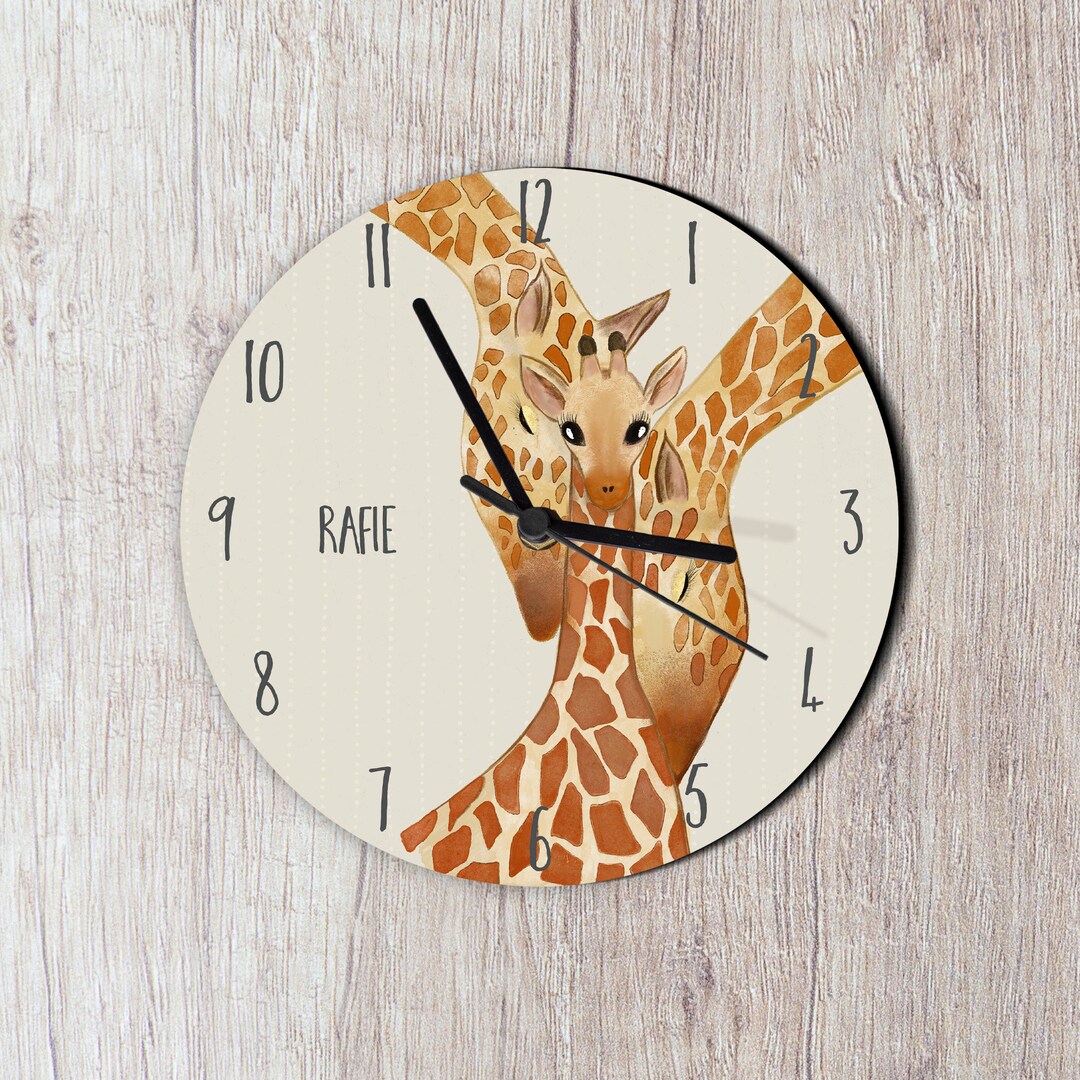 Giraffe Family Wall Clocks, African Themed Clock, World's Tallest ...