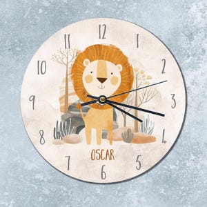 Lion Zoo Clock, Adorable Animal-themed Wall Clock, Kids Room Decor ...