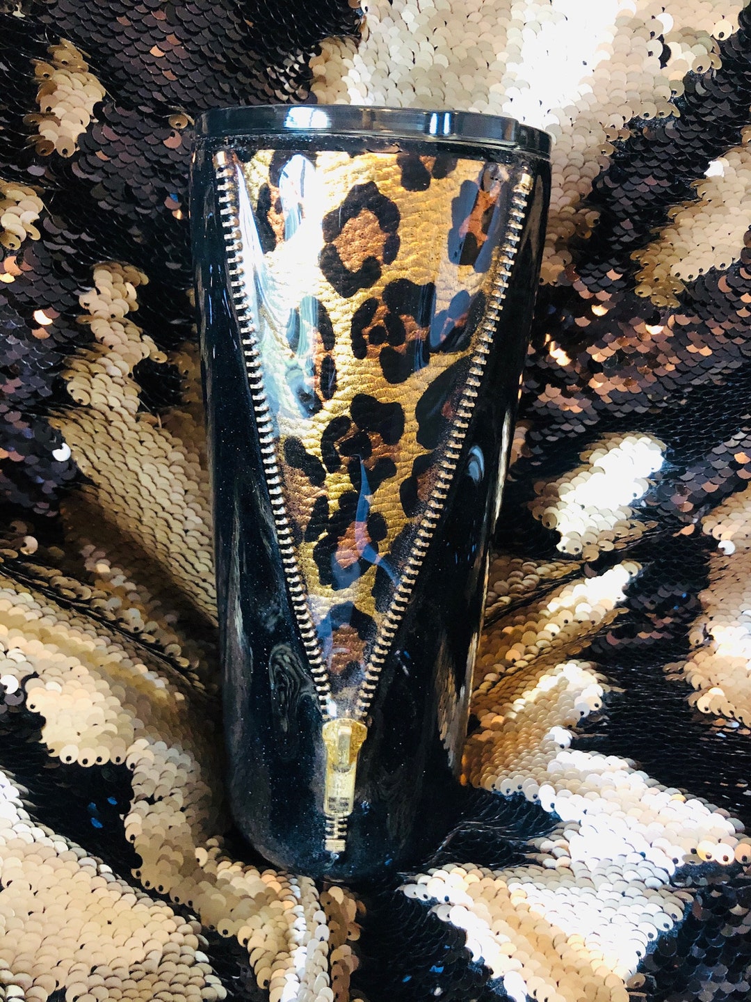 Custom Glitter Zipper Tumbler (22oz) - Etsy
