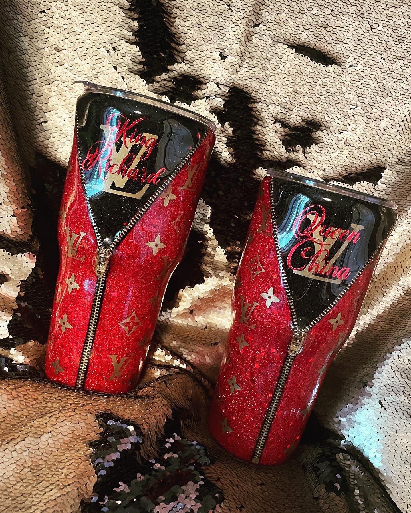 Custom Glitter Zipper Tumbler (22oz) - Etsy