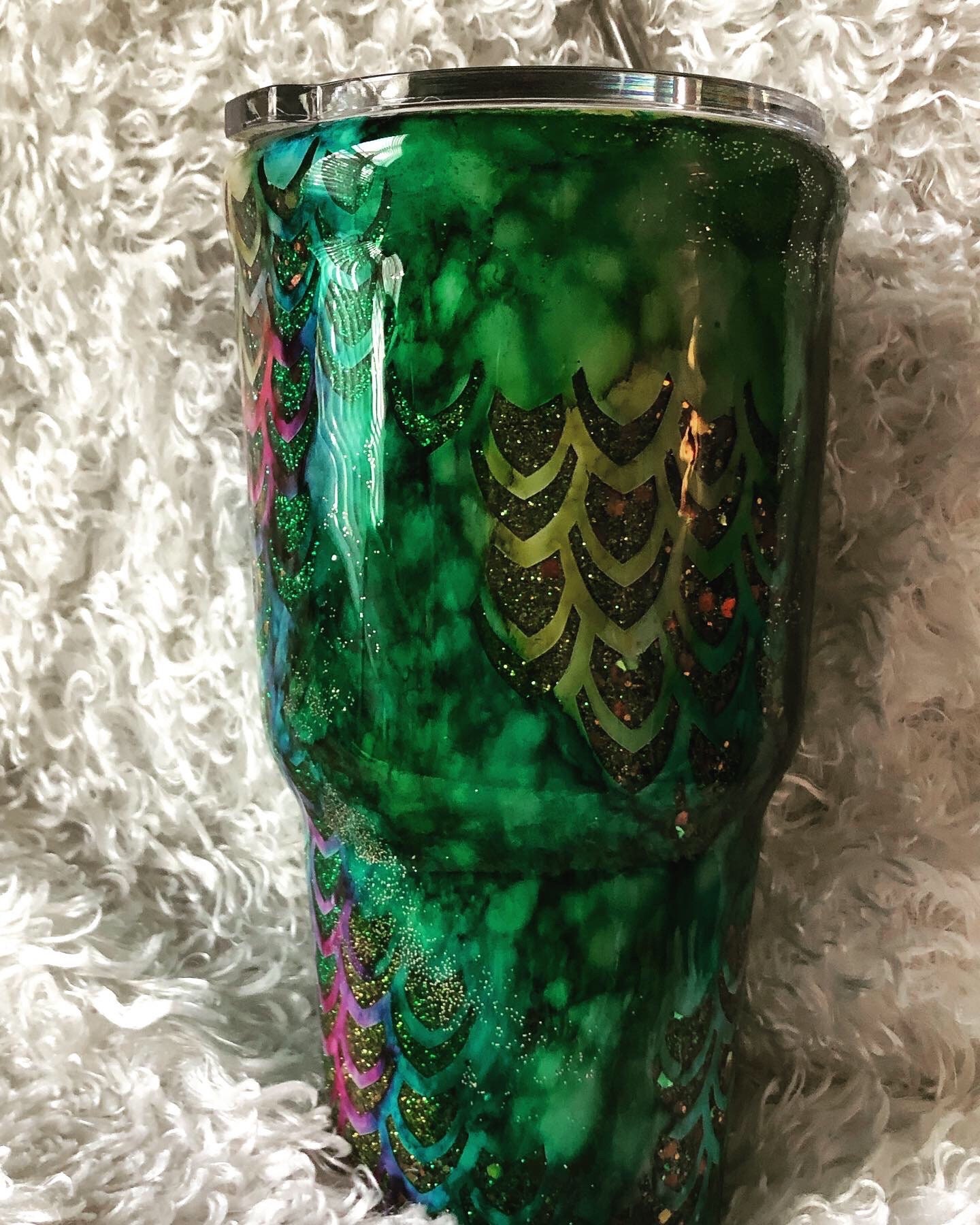 Custom Peekaboo Dragon Scale Glitter Stainless Steel Tumbler (large) - Etsy