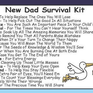 New Dad Survival Kit in A Can. Fun Gift & Card for Daddy to Be/new ...