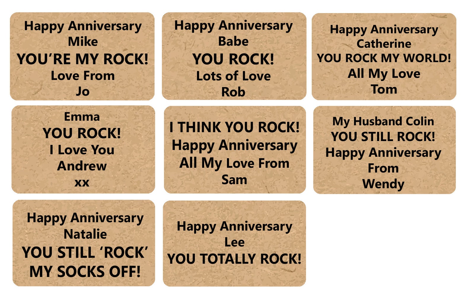 HAPPY ANNIVERSARY 'you're My Rock' Gift. Cute - Etsy