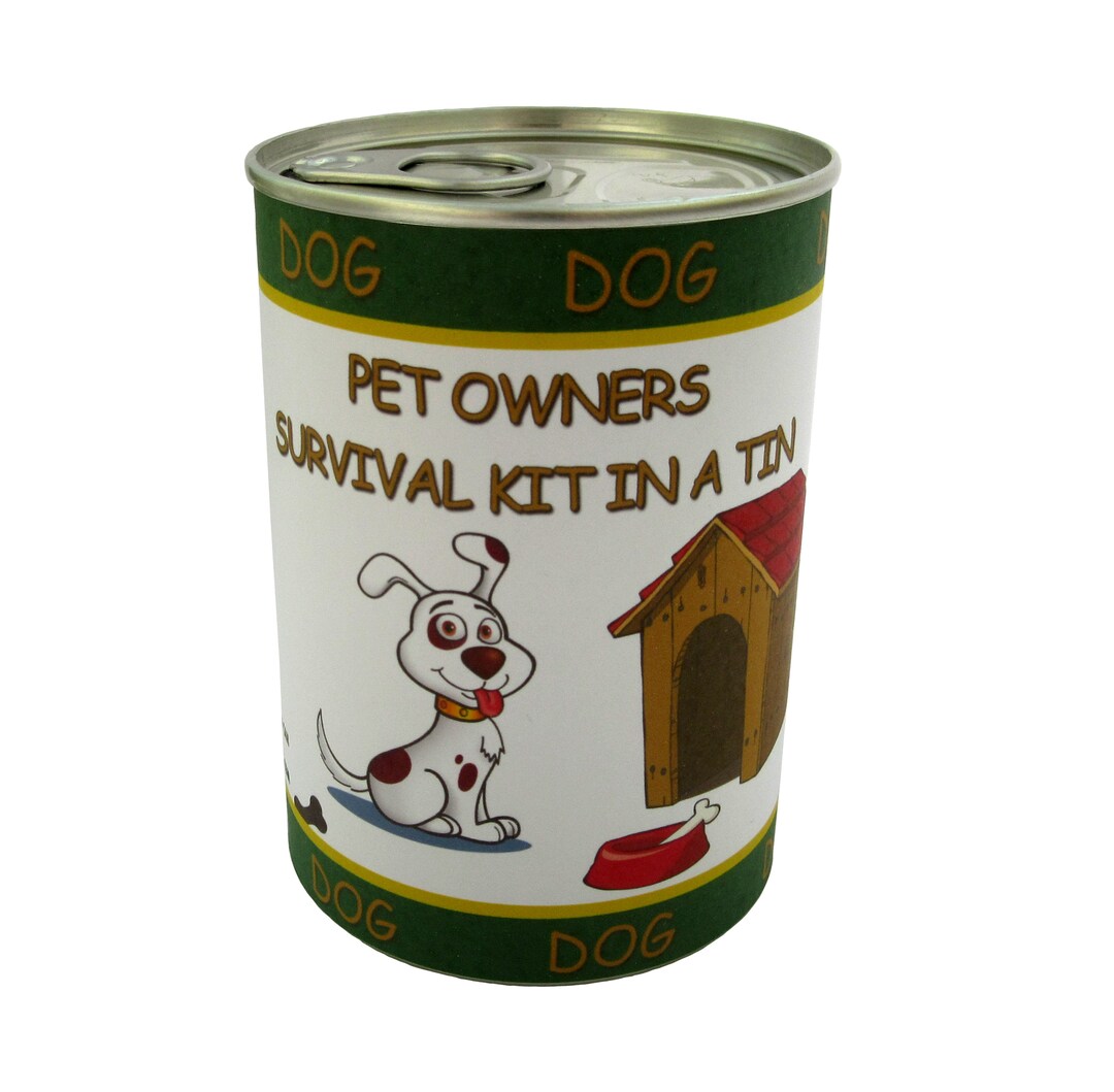 Dog Owner Survival Kit in A Tin. Fun Gift Box for New Pet, Thank You ...