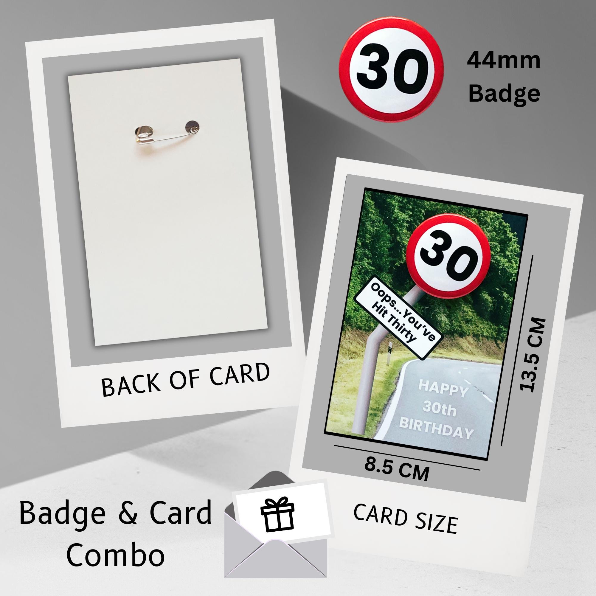 30th Birthday Badge - Oops You've Hit 30 - Thirty Birthday - 30th ...