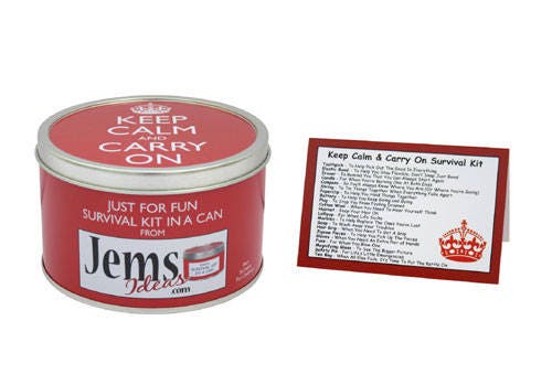 Keep Calm & Carry on Survival Kit in A Can. Fun Gift and Card | Etsy