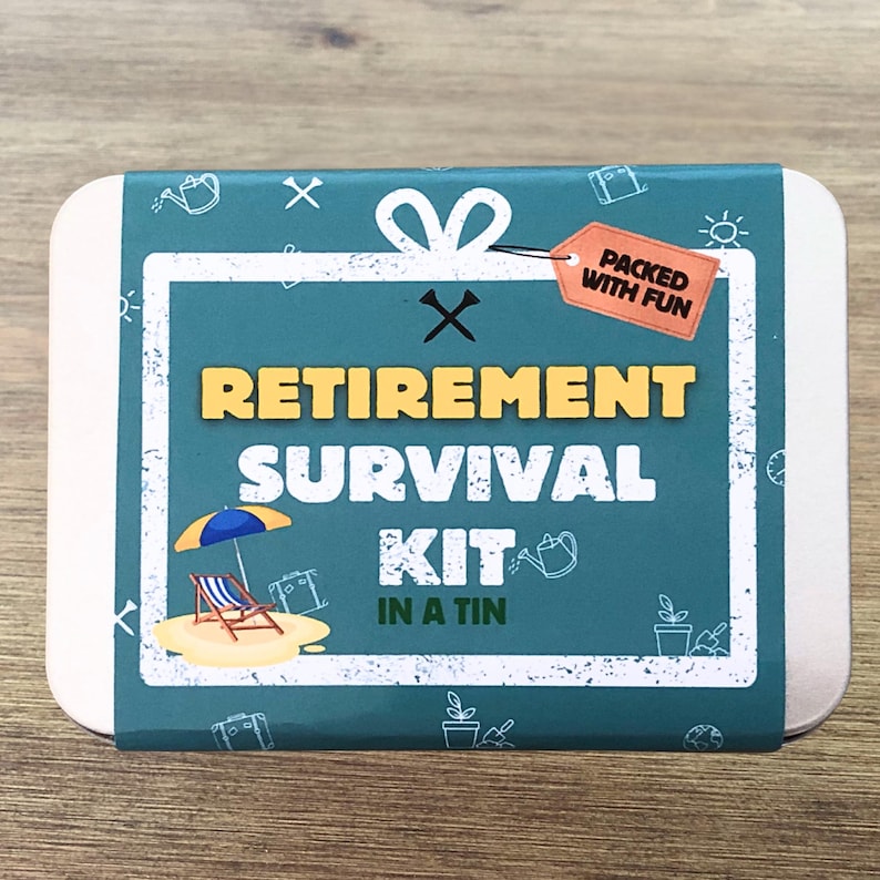 Retirement Survival Kit in a Tin — Congratulations Gift, Funny Keepsake ...