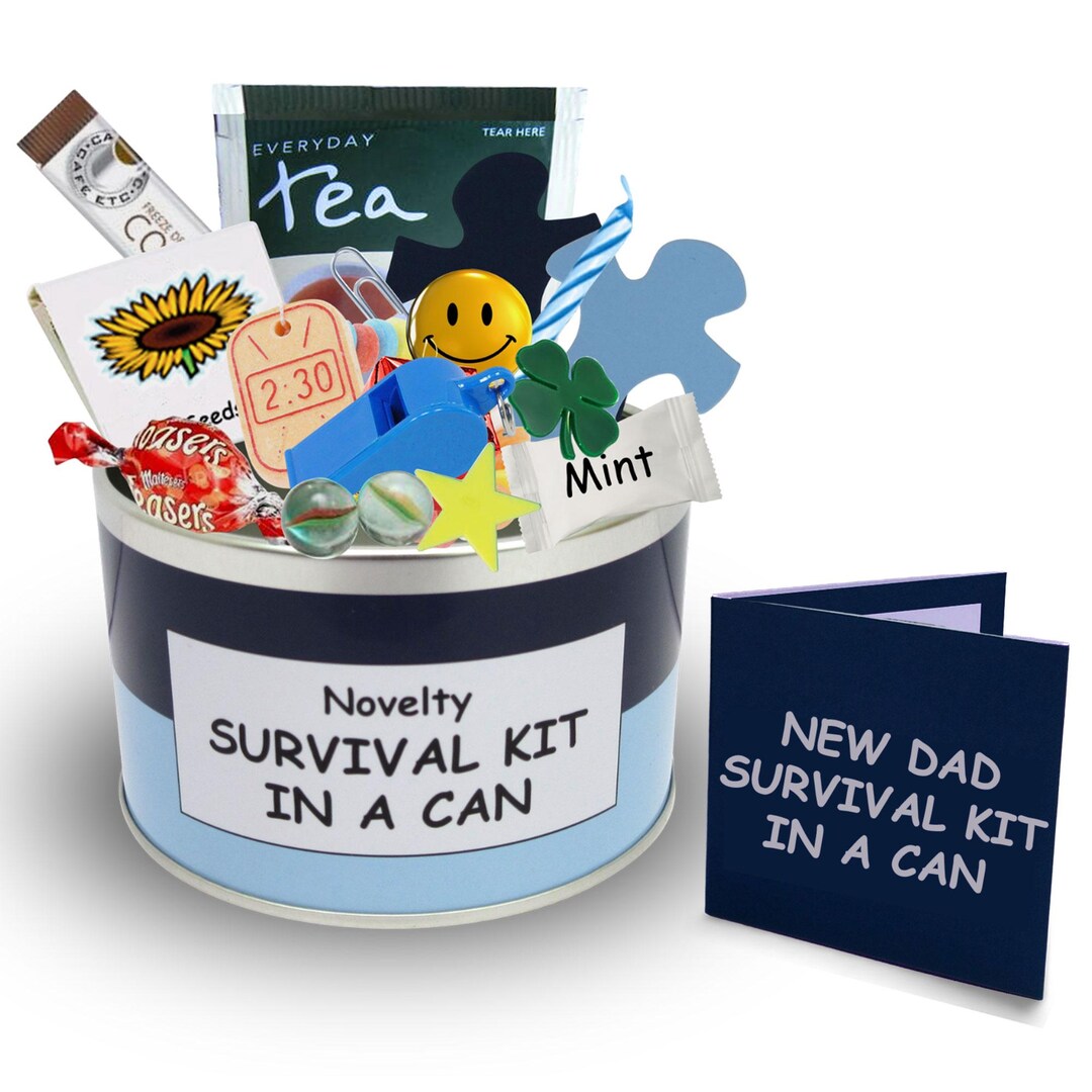 New Dad Survival Kit in A Can. Fun Gift & Card for Daddy to Be/new ...