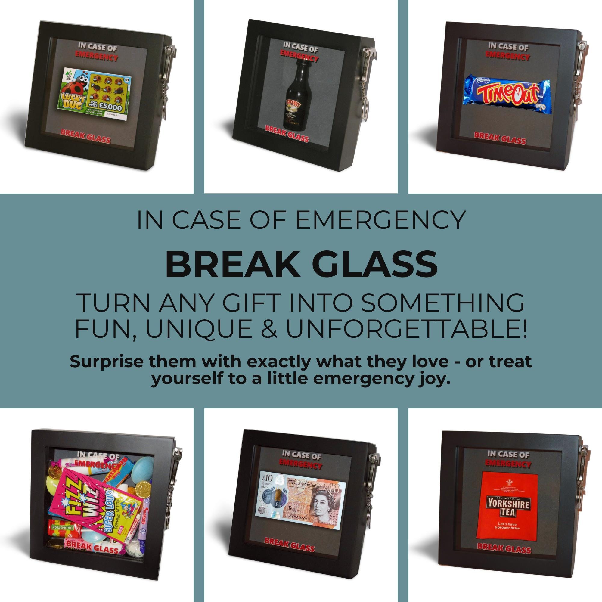 Birthday/christmas Present Break Glass in Case of Emergency Gift Box ...