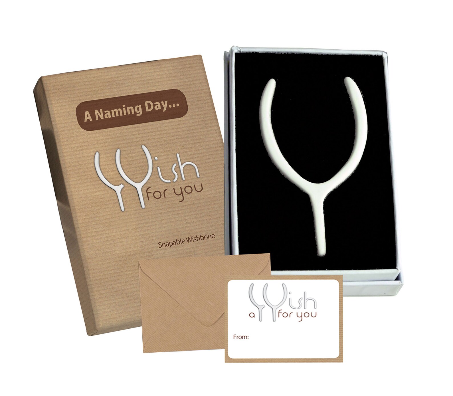 NAMING DAY Snapable Wishbone Gift & Card Wish Keepsake/present - Etsy