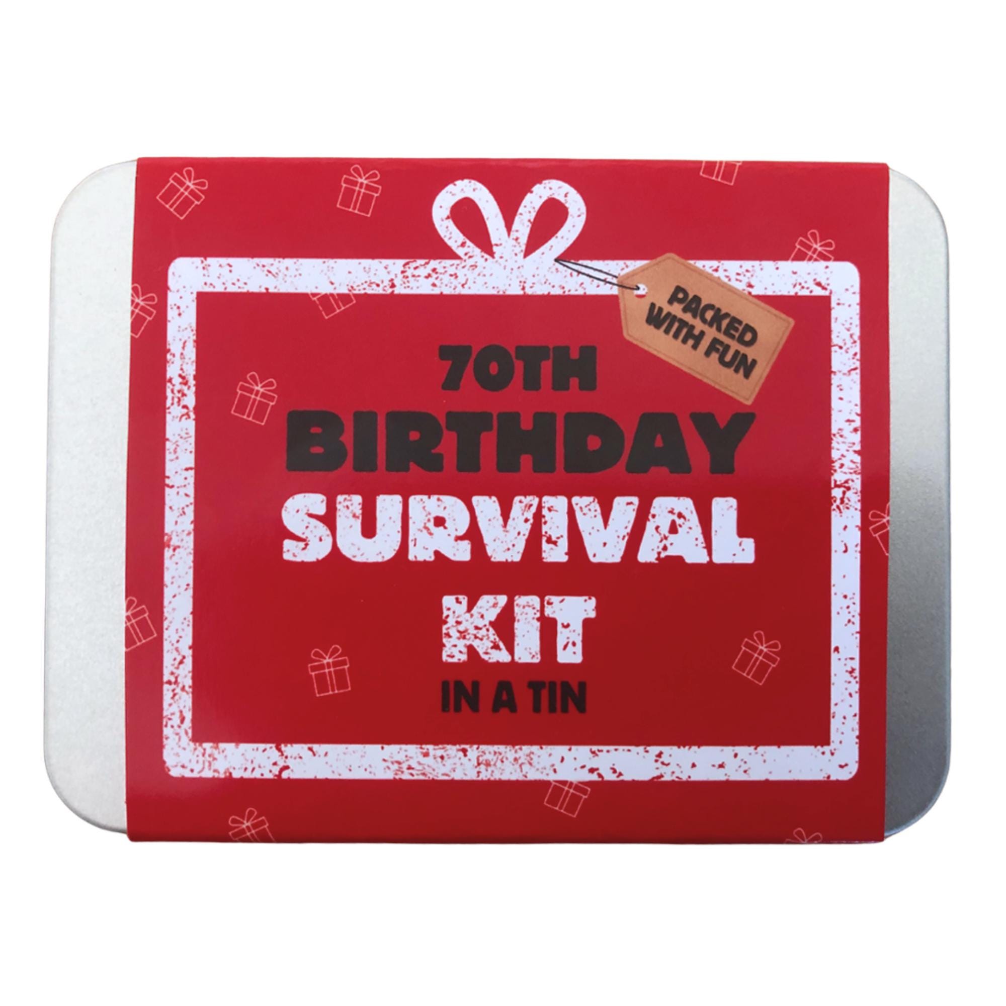 70th Birthday Gift. Happy 70th Birthday Survival Kit in a Tin Gift Set ...