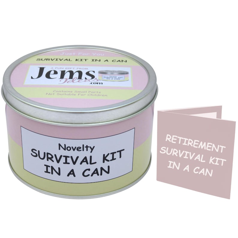 Retirement Survival Kit in A Can. Fun Leaving Gift & Card for Friends ...