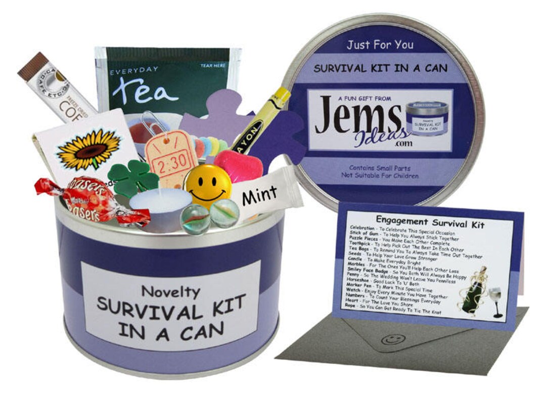 Engagement Survival Kit in A Can. Fun Congratulations Gift & Card for A ...