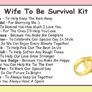 Wife to Be Survival Kit in A Can. Fun Bride Wedding - Etsy