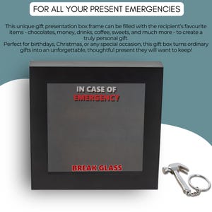 Birthday/christmas Present Break Glass in Case of Emergency Gift Box ...