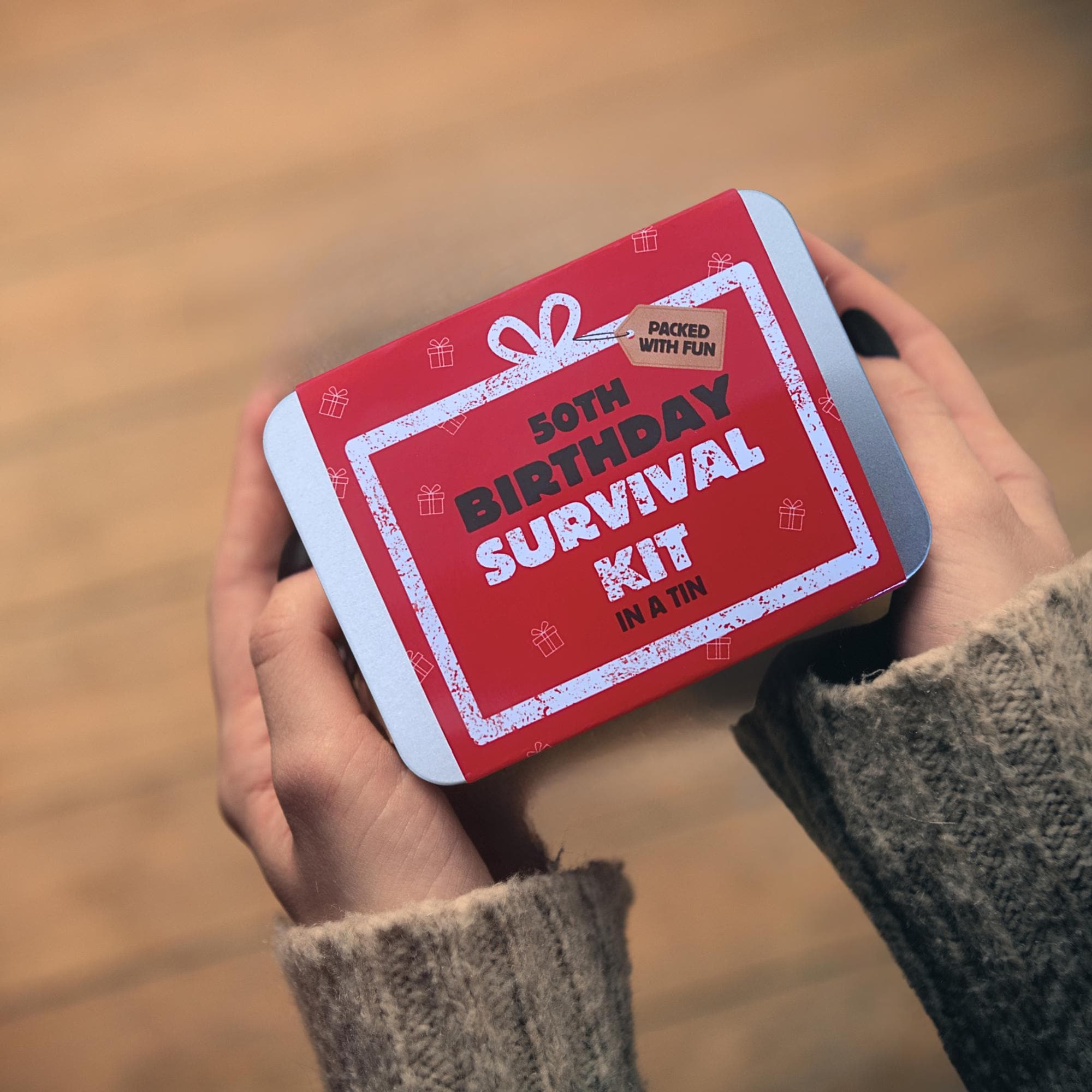 50th Birthday Gift. Happy 50th Birthday Survival Kit in a Tin Gift Set ...