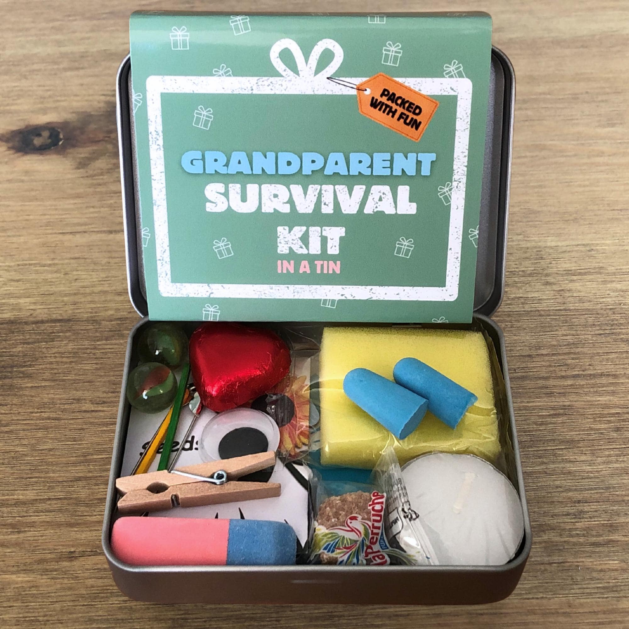 Grandparent Survival Kit in a Tin – Funny & Thoughtful Gift for New or ...