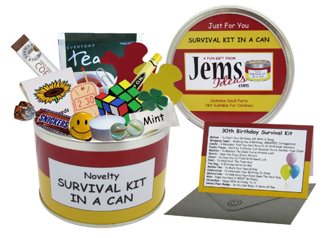 30th Birthday Survival Kit in A Can. Fun Happy Birthday Gift & - Etsy UK