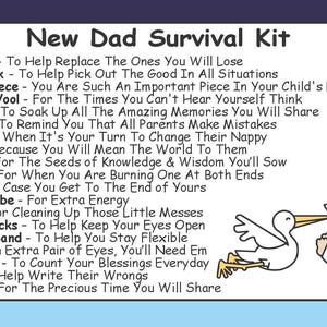 New Dad Survival Kit in A Can. Fun Gift & Card for Daddy to Be/new ...