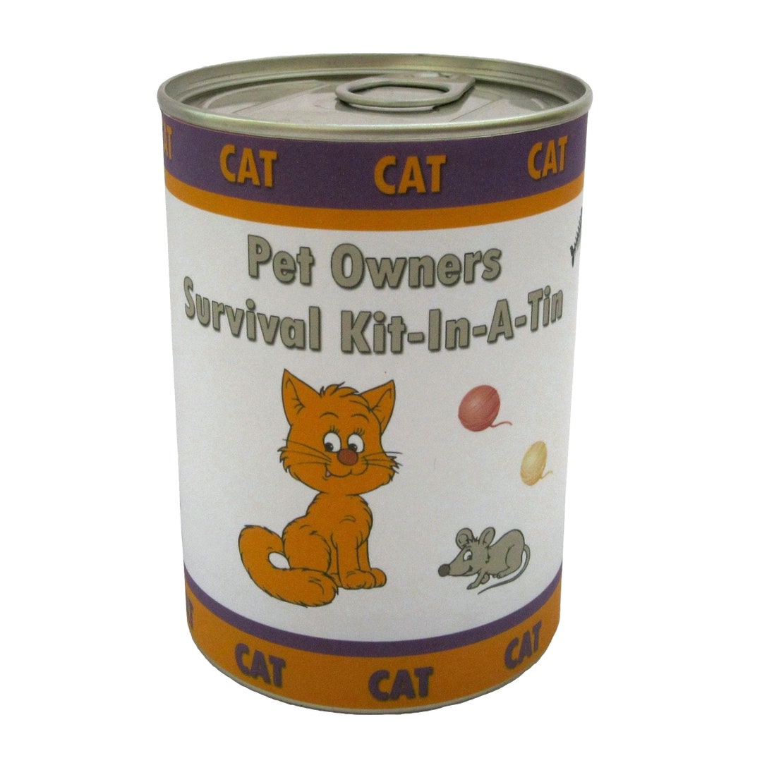 Cat Owner Survival Kit in A Tin. Fun Gift Box for New Pet, Thank You ...