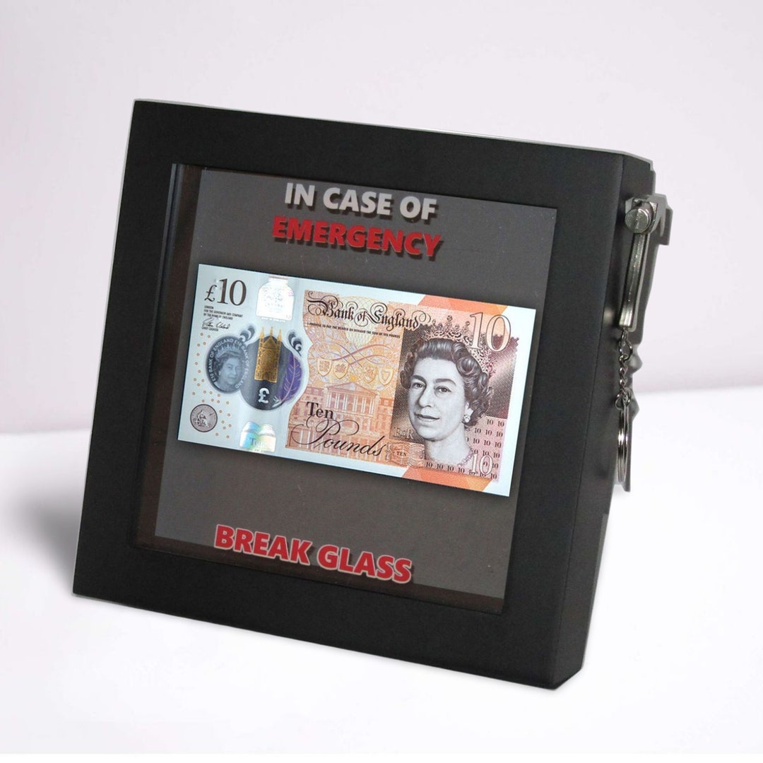 In Case of Emergency Break Glass Gift Survival Kit Box Frame Present ...