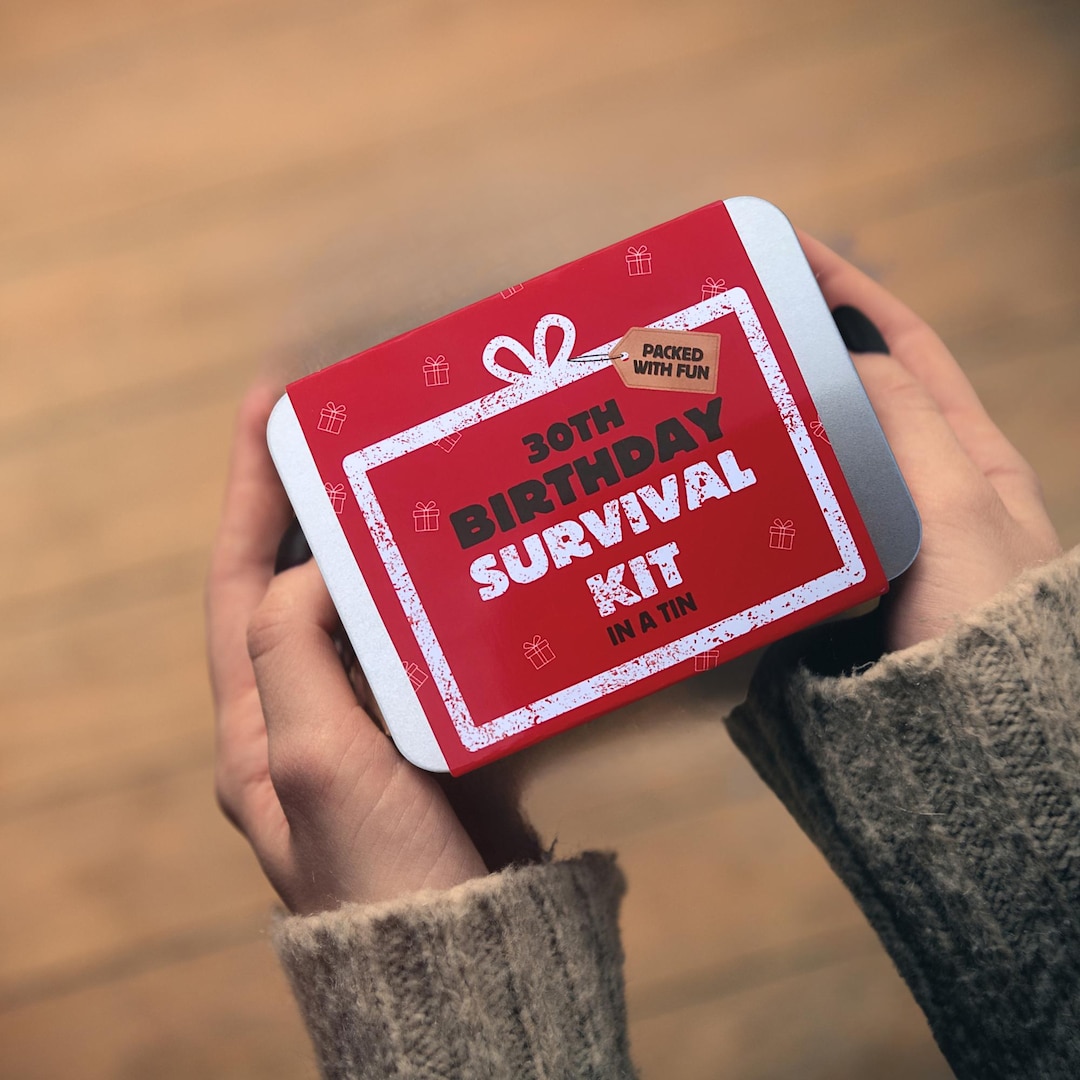 30th Birthday Gift. Happy 30th Birthday Survival Kit in a Tin Gift Set ...
