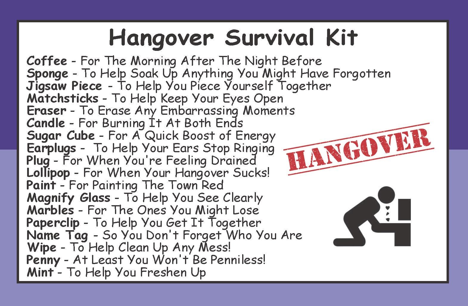 Hangover Survival Kit in A Can. Fun Hen/stag Night/party/wedding ...
