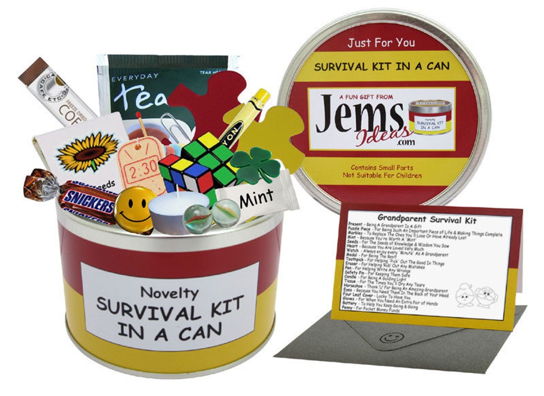 Grandparents Survival Kit in A Can. Fun Gift & Card for - Etsy UK