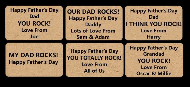 Personalised Fathers Day 'our Dad Rocks' Gift. Fun - Etsy
