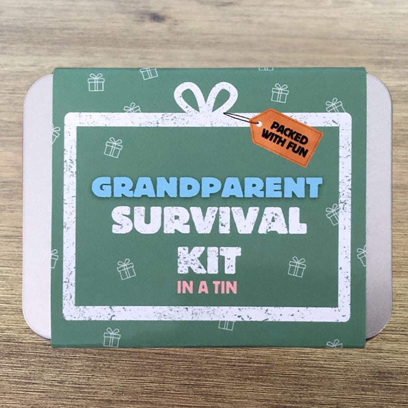 Grandparent Survival Kit in a Tin – Funny & Thoughtful Gift for New or ...