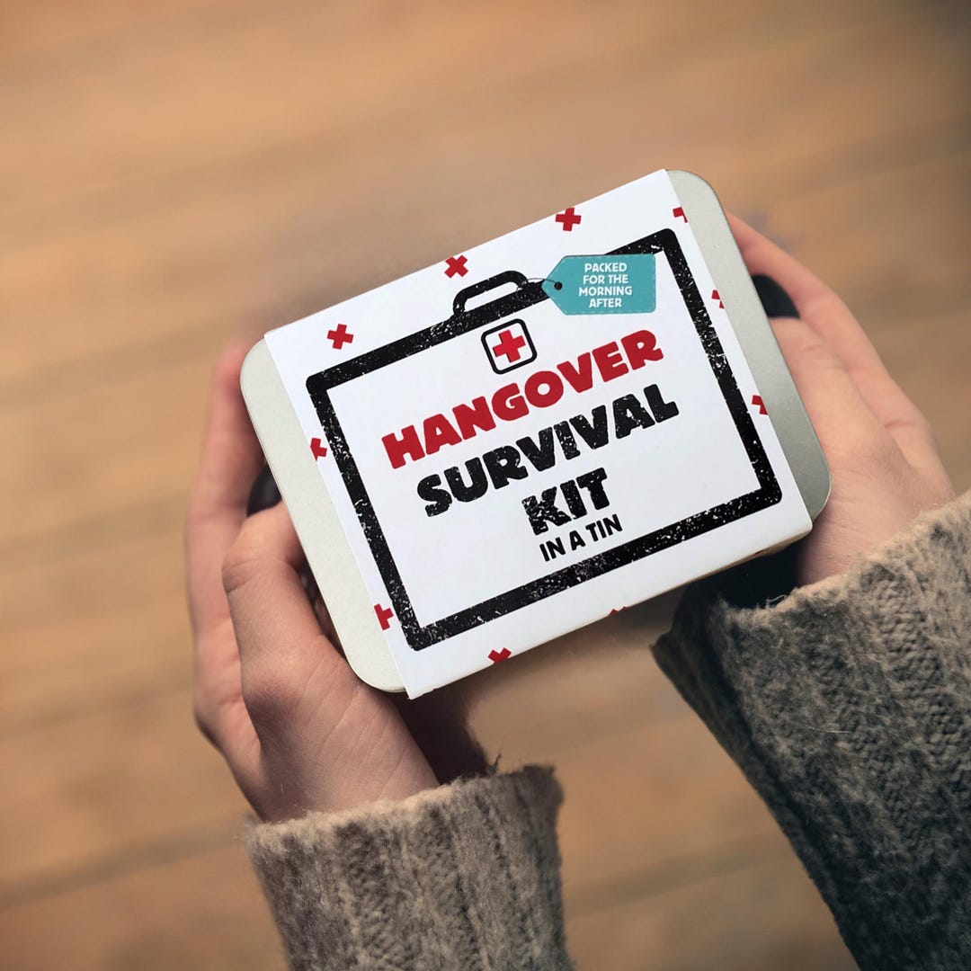 Hangover Survival Kit in a Tin – Funny Hangover Gift for Hen Party ...