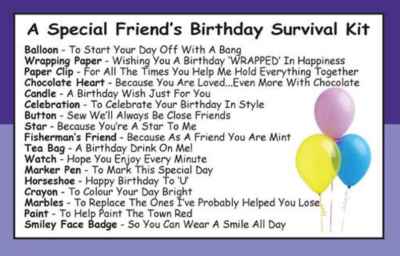 Friend Birthday Survival Kit In A Can. Fun Happy Birthday Gift | Etsy