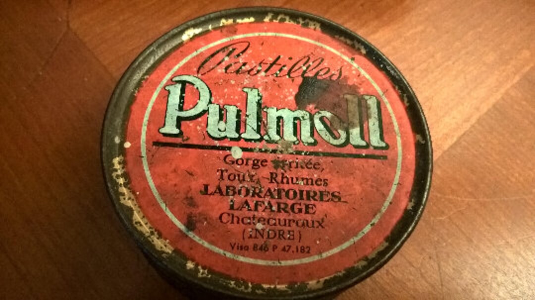 Vintage Metal Box of Pulmoll Throat Lozenges /made in France/ Vintage ...