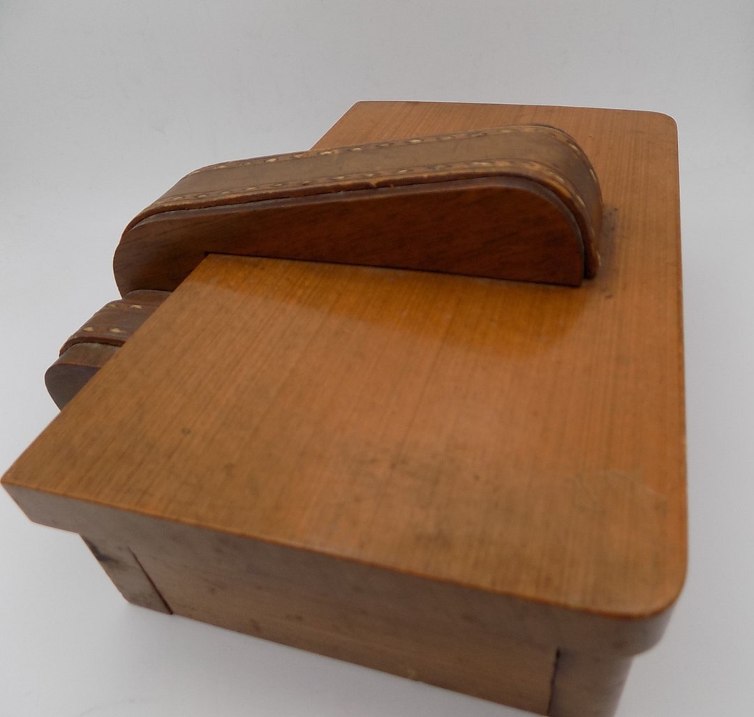 Large Box, Cigar Box, Wooden and Leather Box, Two 10 Cm Compartments ...