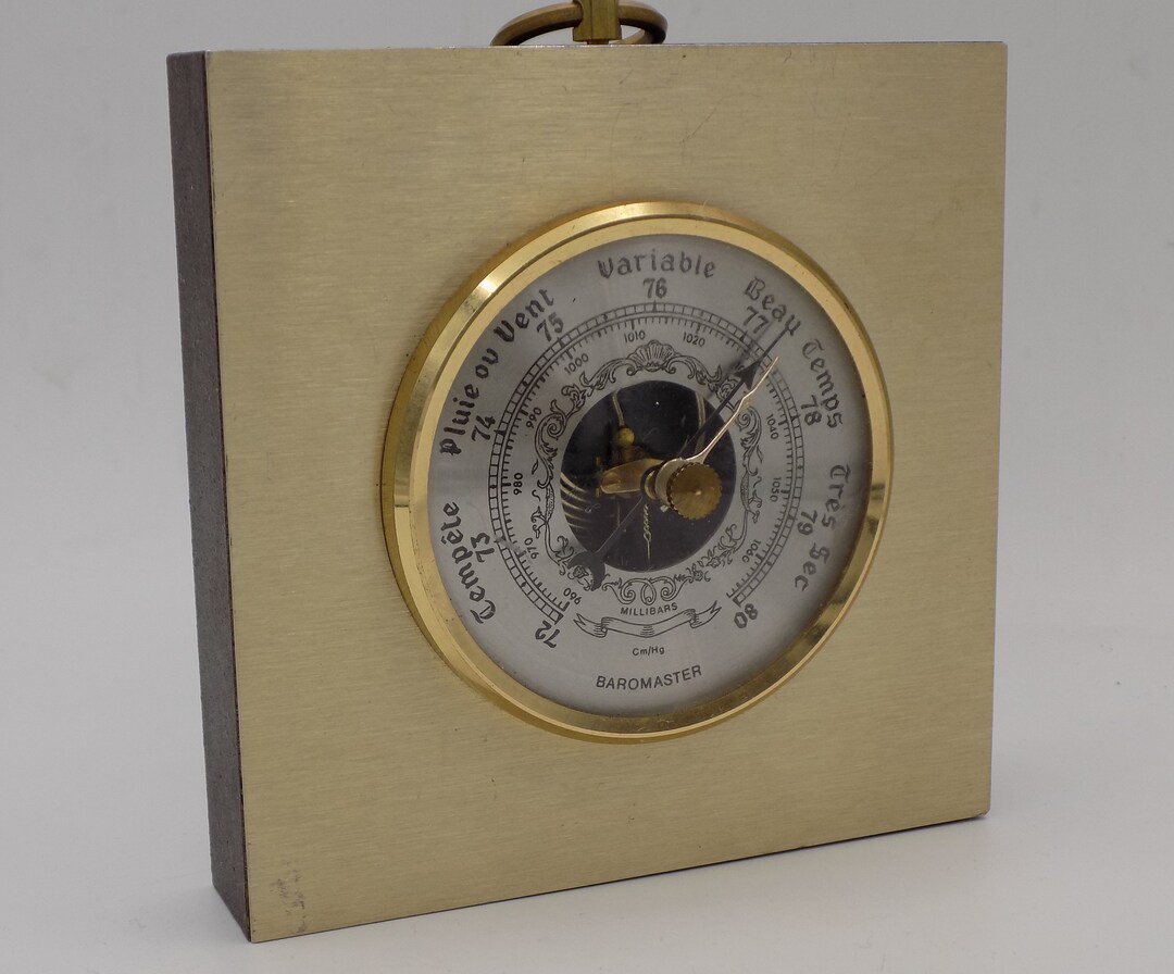 BAROMASTER Barometer, Square French Hydrometer, Wall Barometer, Art ...