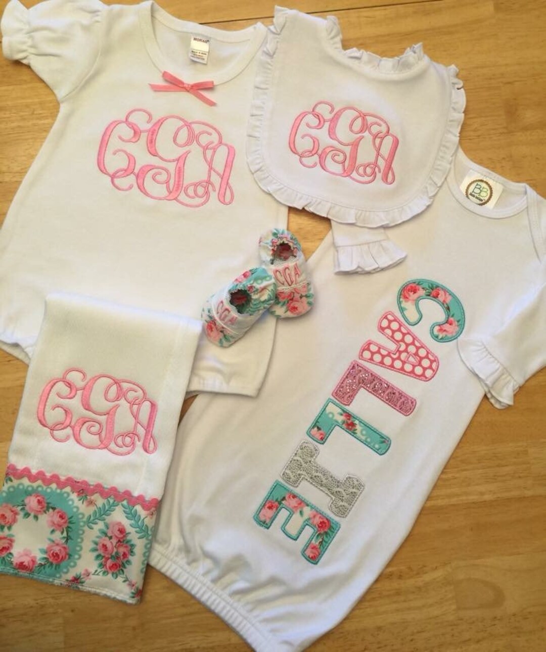 Personalized Baby Gown Baby Girl Coming Home Outfit Newborn Custom Made ...