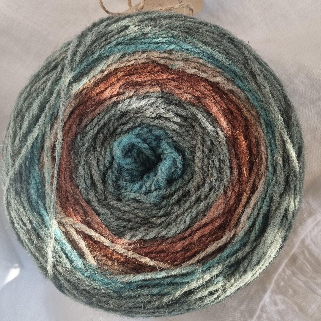 Pure Wool Yarn/ Hand Dyed Self Striping Wool Yarn Dundaga 6/2 Gradient ...