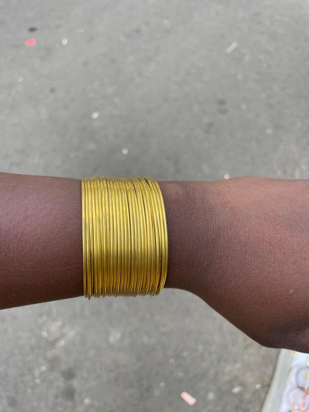 Handmade Brass Bangles, Round African Brass Jewelry, Boho Brass ...