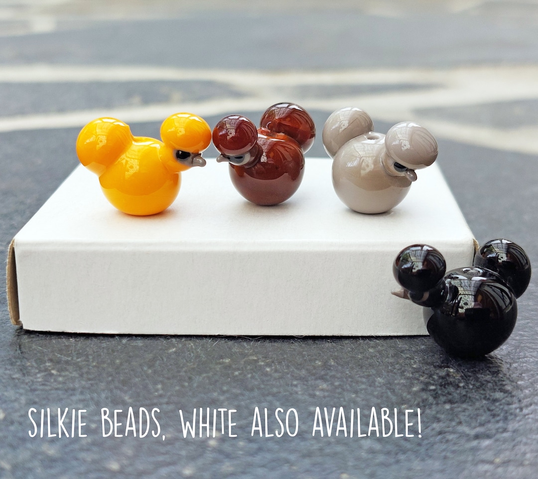 Chicken Silkie Bead Hen Poultry Jewelry Findings Glass Beads Animal ...