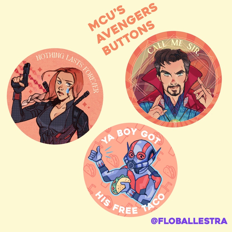 Boutons des héros les plus puissants du MCU - Etsy France