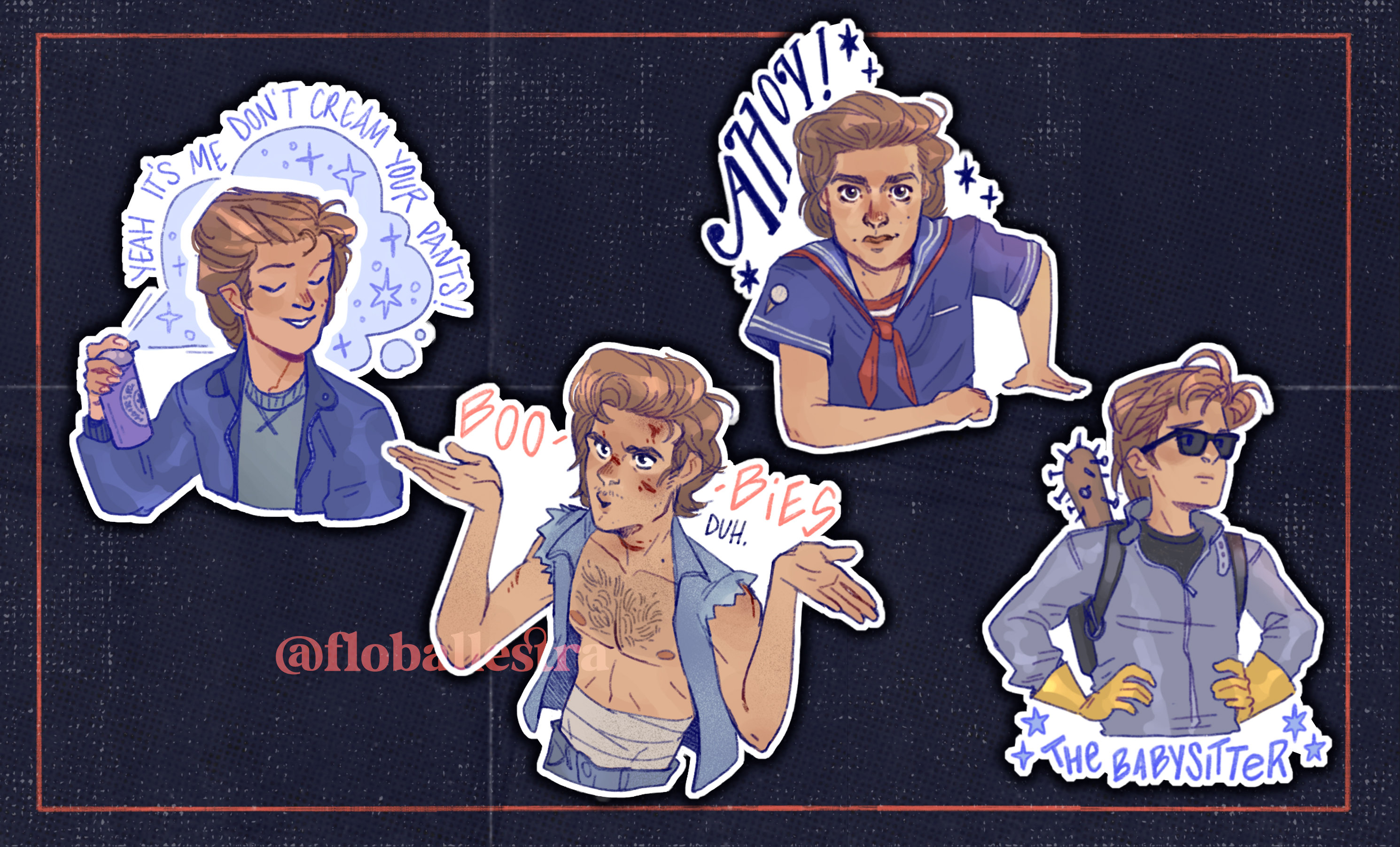 Steve Harrington // Stranger Things Stickers - Etsy