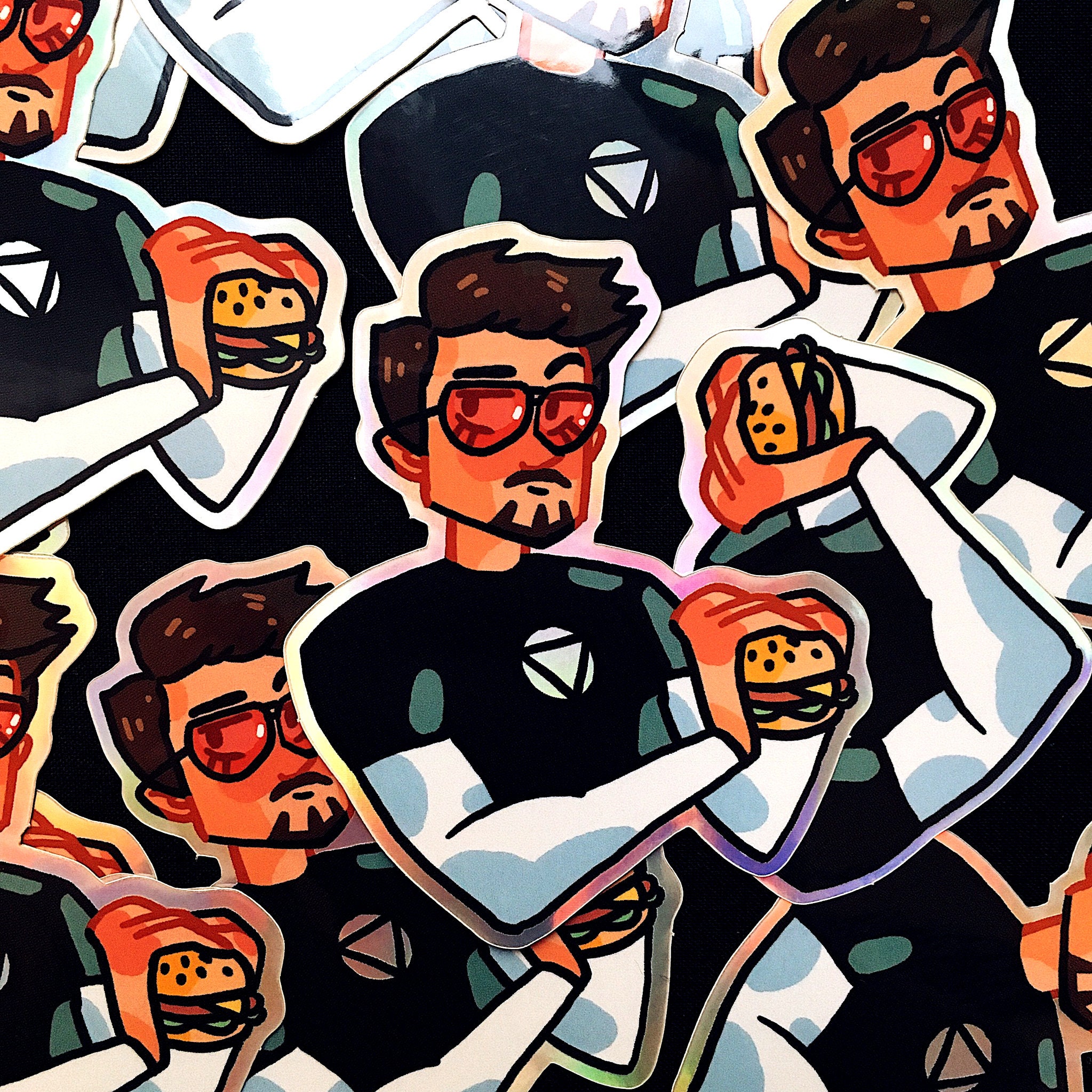 Tony Stark/ Iron Man Holographic Sticker | Etsy UK