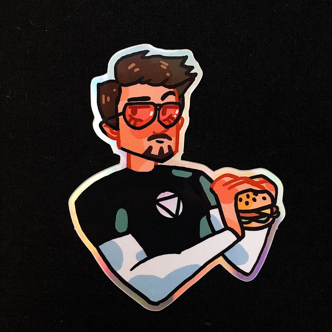 Tony Stark/ Iron Man Holographic Sticker - Etsy