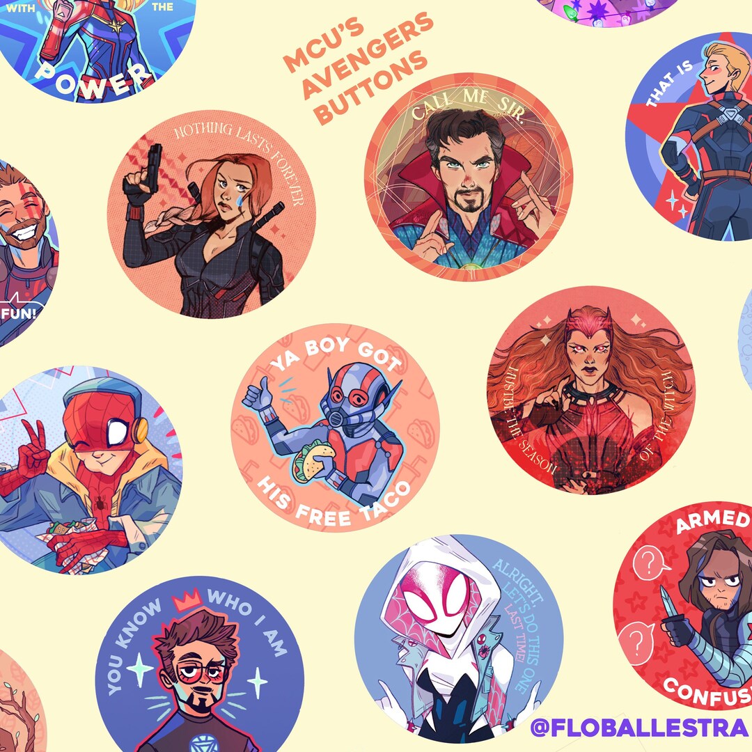 Boutons des héros les plus puissants du MCU - Etsy France