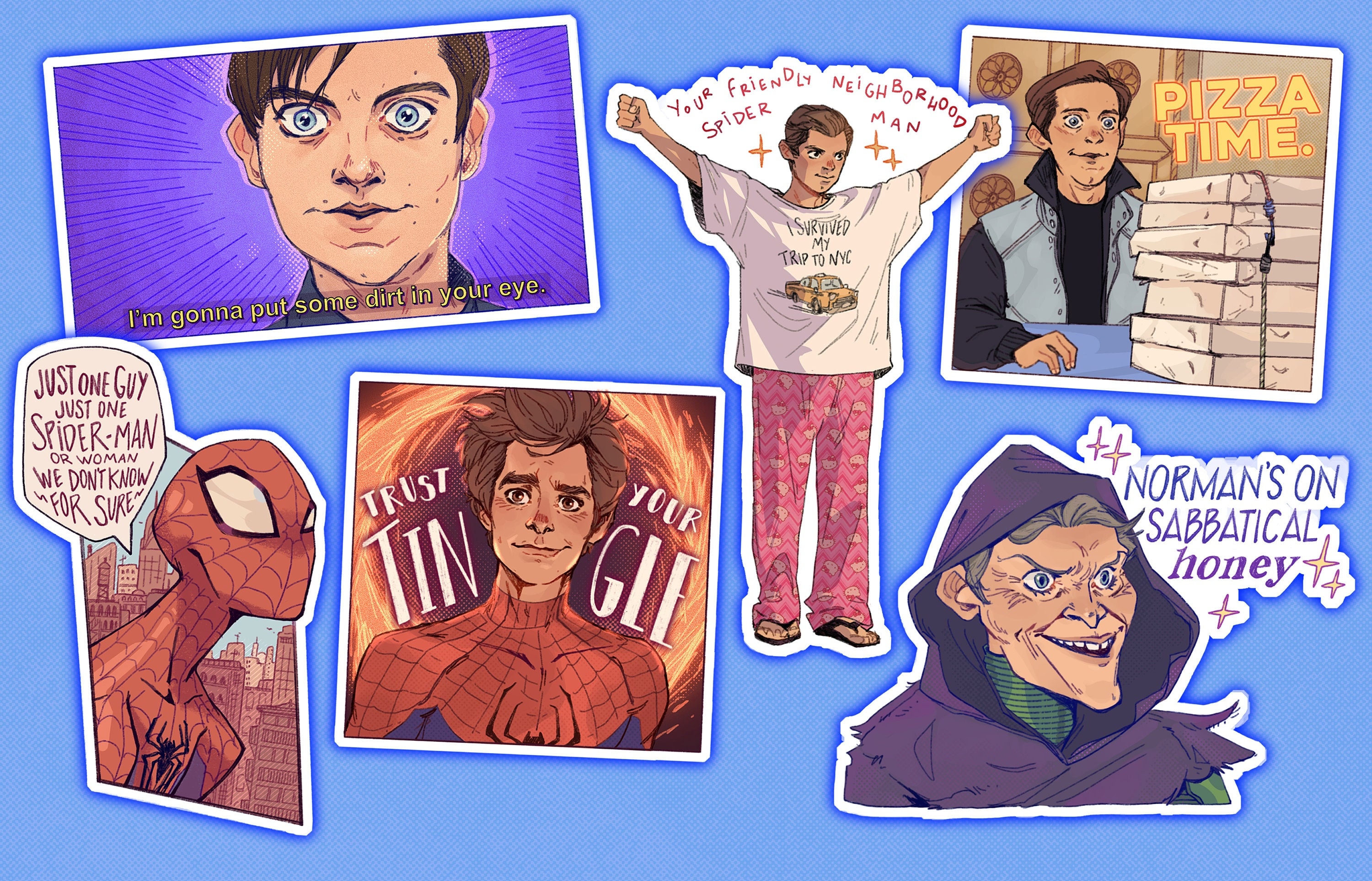 Spider-man Stickers Peter Parker Sticker Pack - Etsy