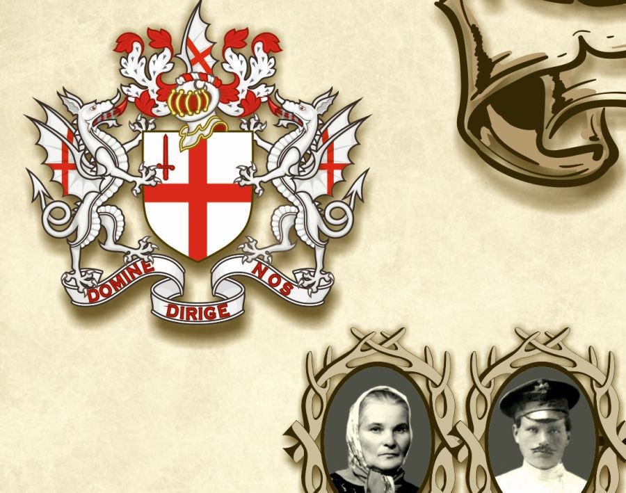 Large Wedding Portrait Family Tree – 5 Generations, 30+ Photos ...