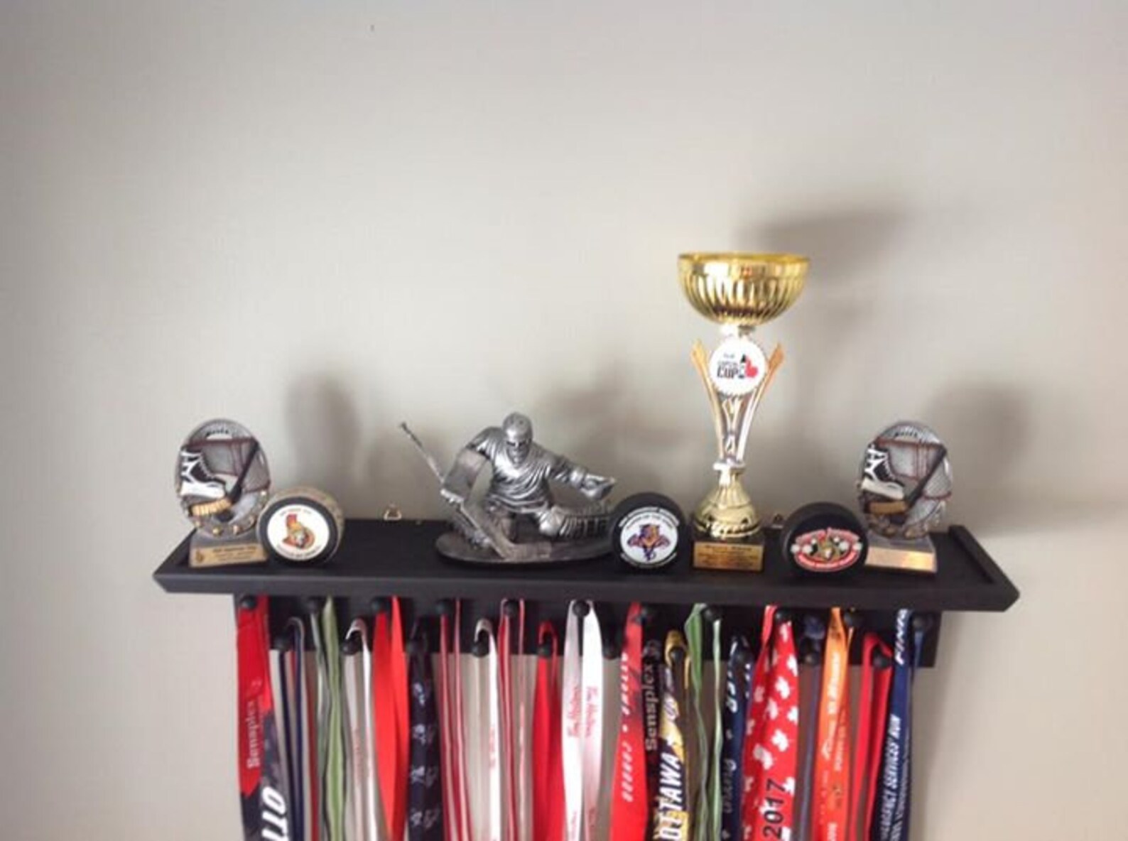 Trophy/award Display Shelf _ BLACK - Etsy